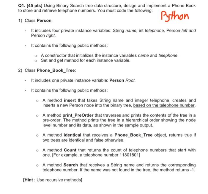 Solved please please please i want the answer in PYTHON | Chegg.com