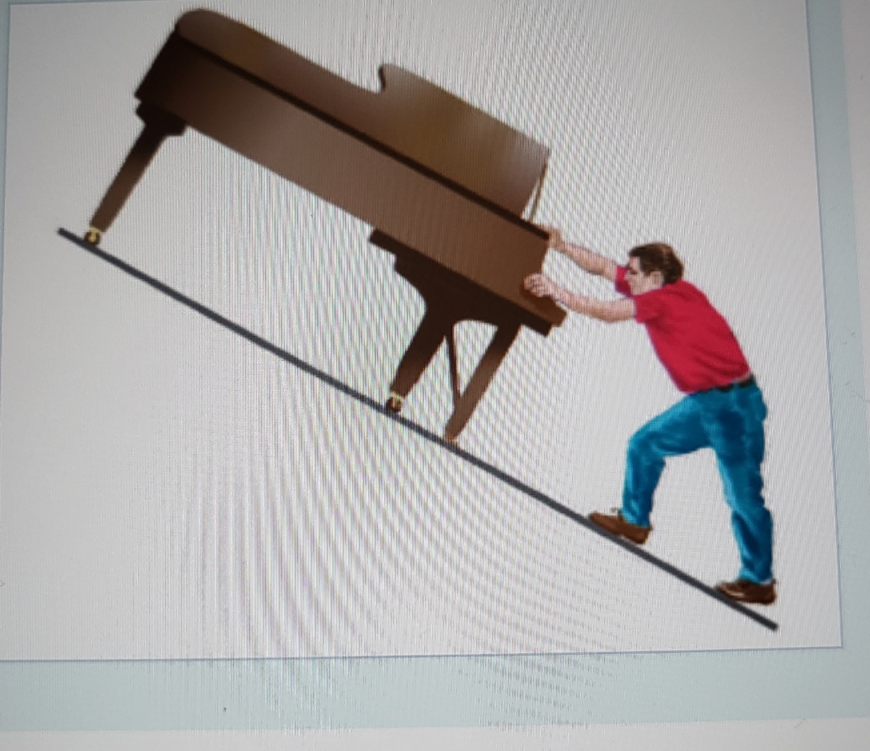 Solved A 350 kg piano slides 2.7 m down a 26 ∘ | Chegg.com Solved A 350 kg piano slides 2.7 m down a 26 ∘ | Chegg.com