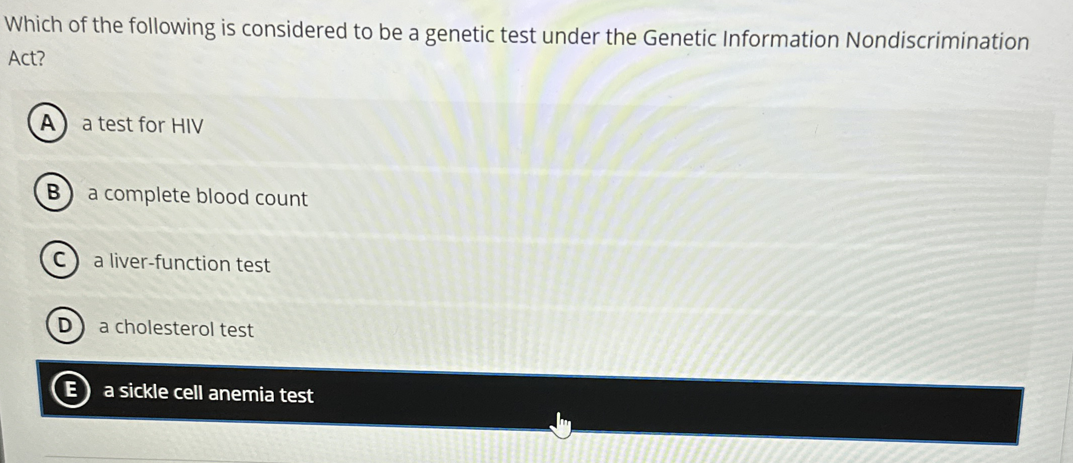 Solved Which of the following is considered to be a genetic | Chegg.com