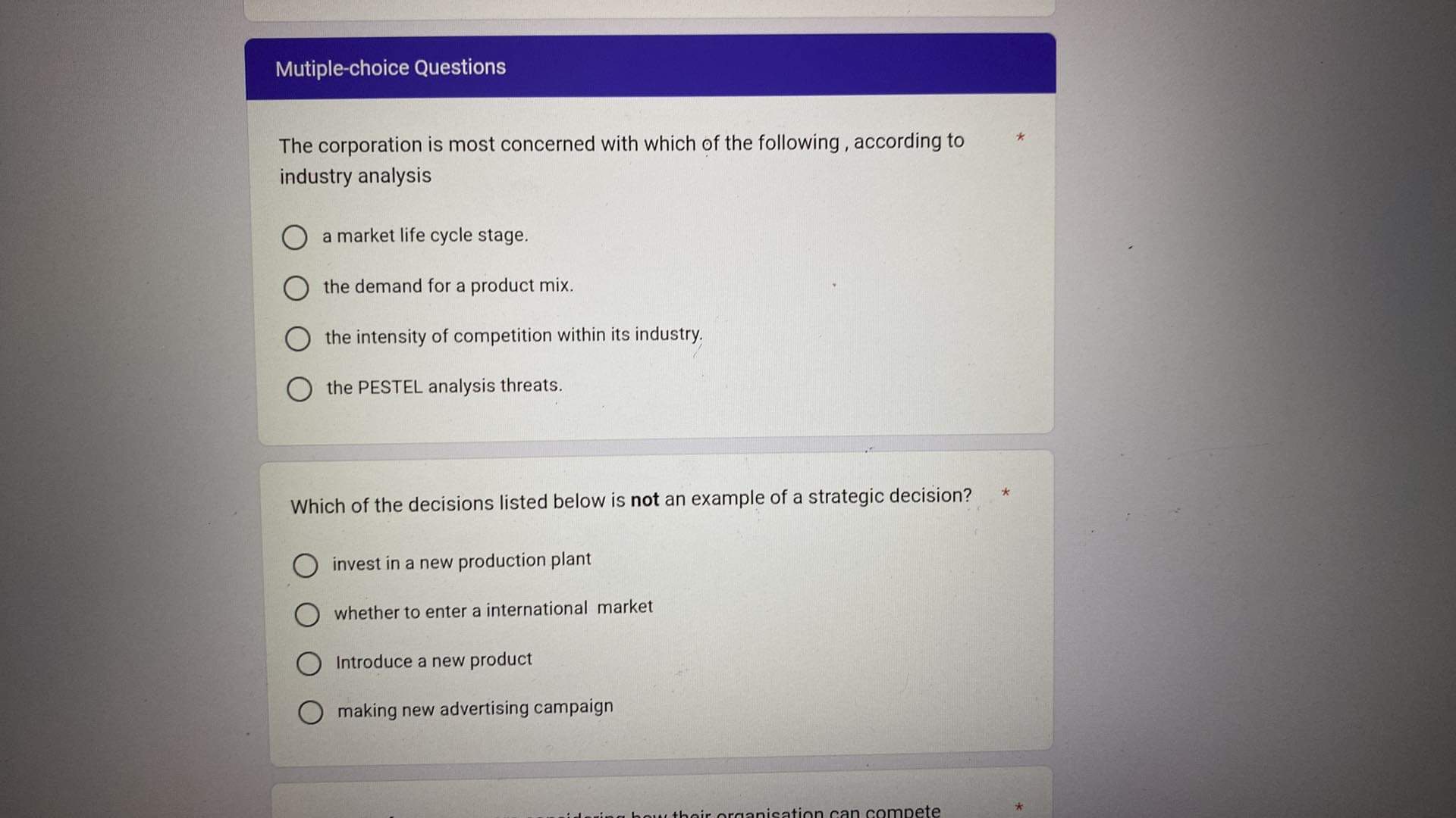 Solved Mutiple-choice QuestionsThe corporation is most | Chegg.com