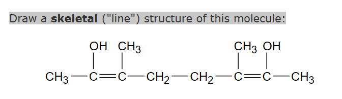 Solved Draw a skeletal ("line") ﻿structure of this | Chegg.com