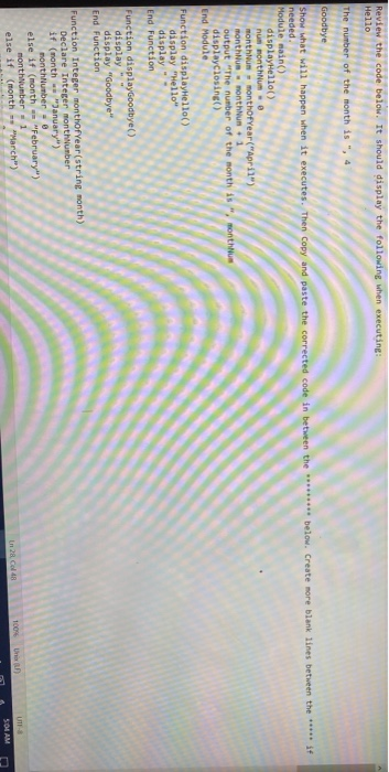Solved File Edit Format View Help Review the code below. It | Chegg.com