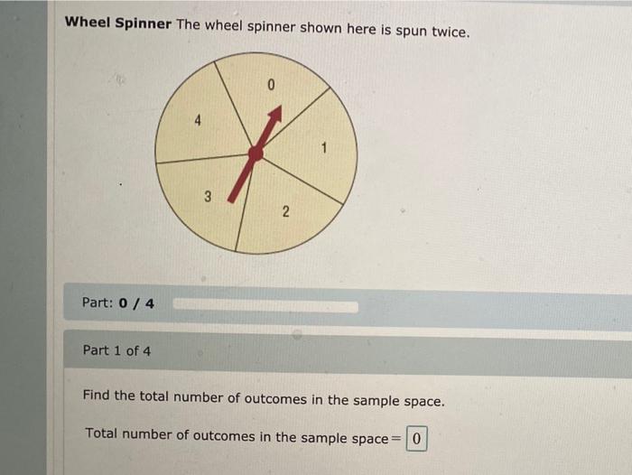 Solved Wheel Spinner The wheel spinner shown here is spun | Chegg.com
