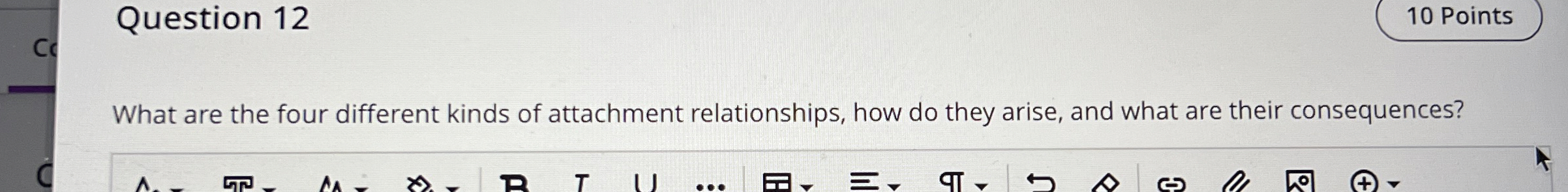 Solved What are the four different kinds of attachment | Chegg.com