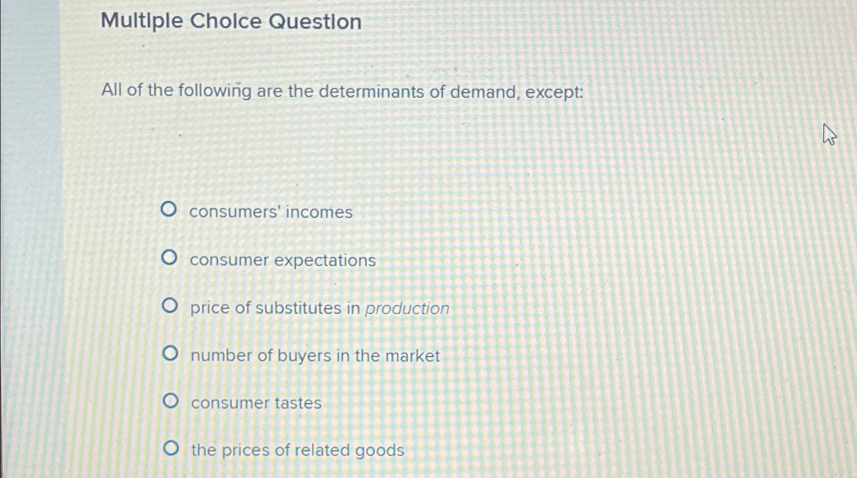 Solved Multiple Cholce QuestionAll of the following are the | Chegg.com