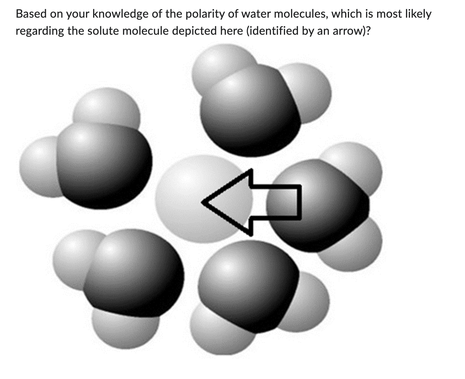 Solved Based on your knowledge of the polarity of water | Chegg.com
