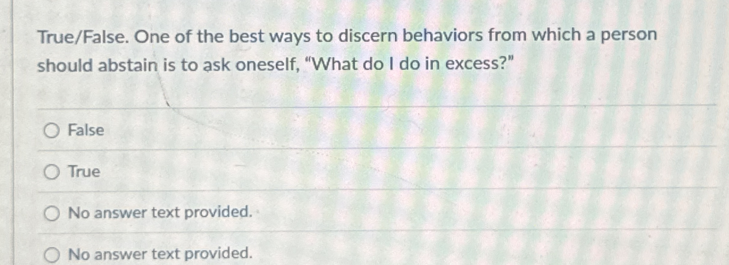 Solved True/False. ﻿One of the best ways to discern | Chegg.com