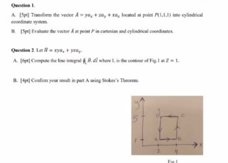 Solved Question 1.A. [5pt] ﻿Transform the vector | Chegg.com