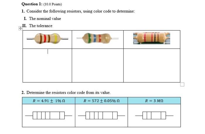 Solved Question 1: (10.0 Points) 1. Consider the following | Chegg.com