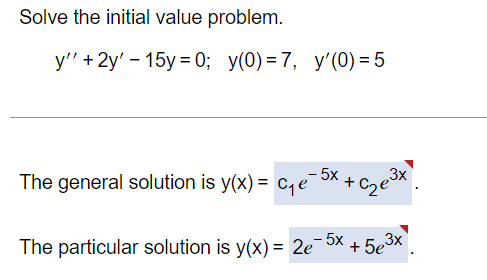 Solved Solve the initial value | Chegg.com