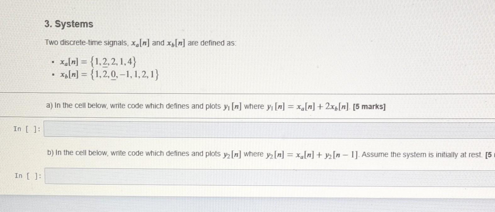 Solved Two discrete-time signals, xa[n] and xb[n] are | Chegg.com