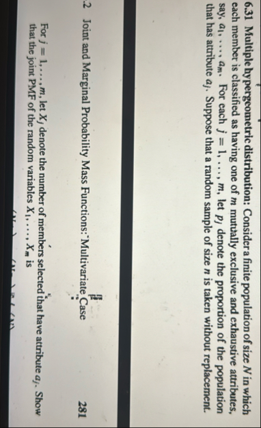 Solved 6.31 ﻿Multiple hypergeometric distribution: Consider | Chegg.com