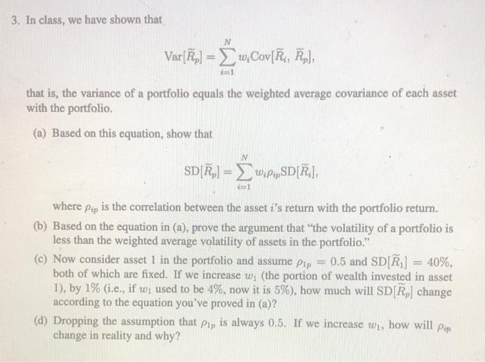 Solved 3. In class, we have shown that | Chegg.com