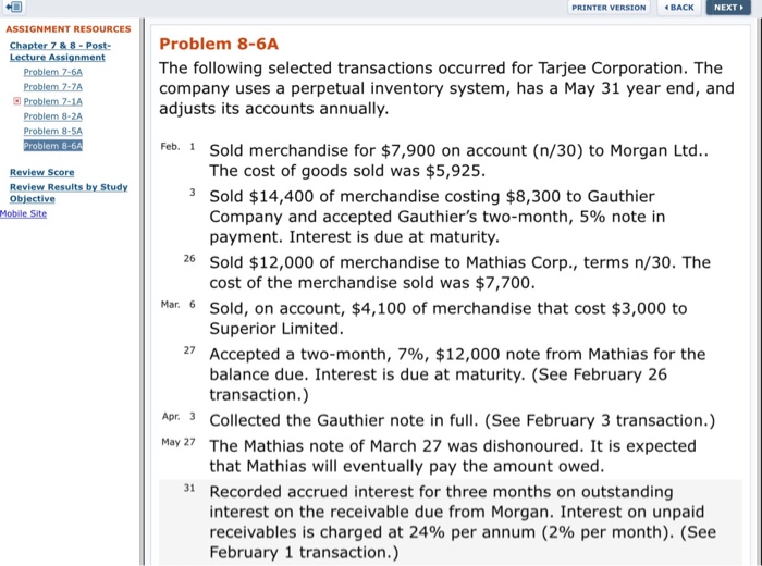 Solved O PRINTER VERSION BACK NEXT ASSIGNMENT RESOURCES | Chegg.com