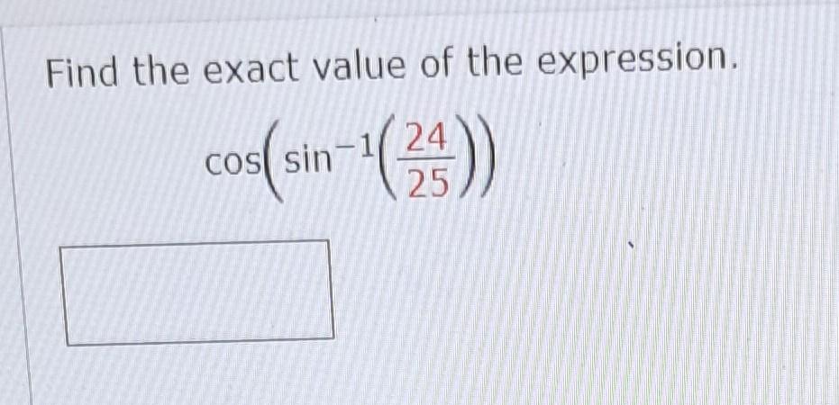Solved Find the exact value of the expression. | Chegg.com