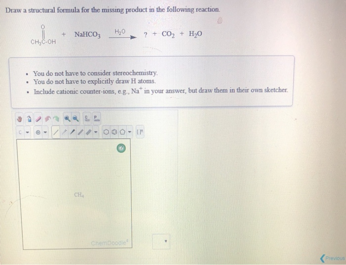 Solved Draw a structural formula for the missing product in | Chegg.com