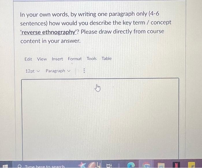In your own words, by writing one paragraph only (4-6 | Chegg.com