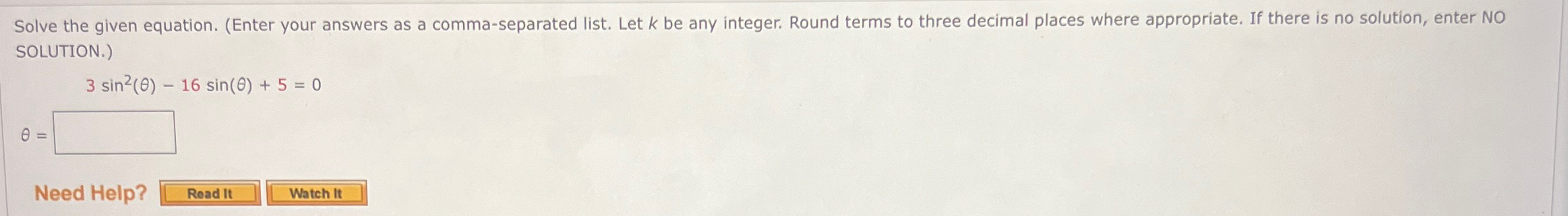 Solved Solve the given equation. (Enter your answers as a | Chegg.com