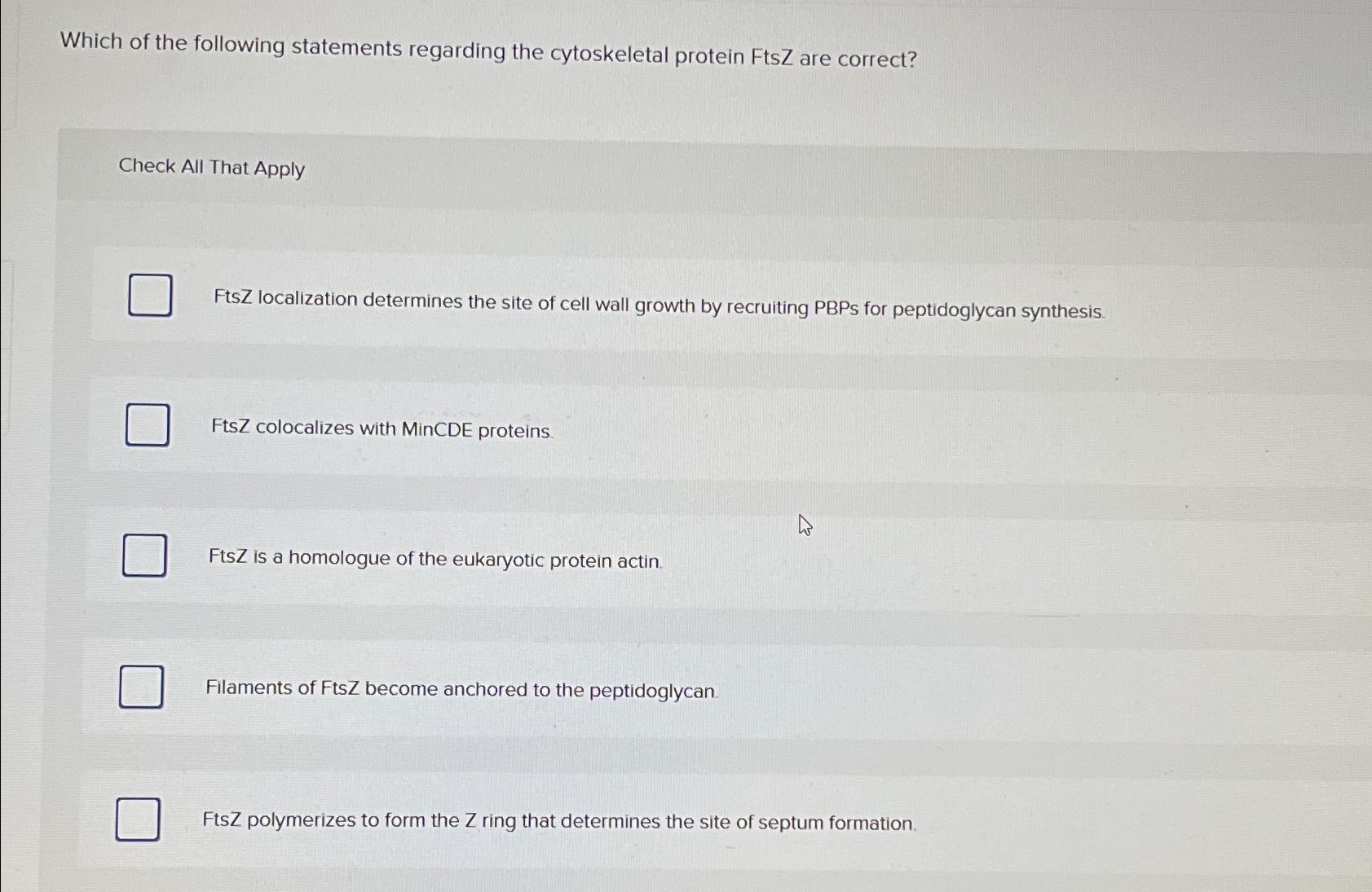 Solved Which of the following statements regarding the | Chegg.com