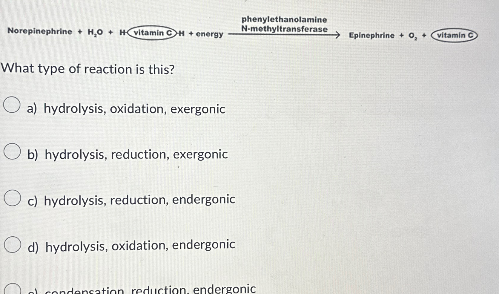 Solved How to solve What type of reaction is this?a) | Chegg.com