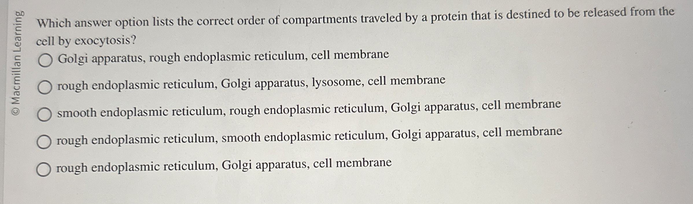 Solved Which answer option lists the correct order of | Chegg.com