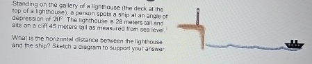 Solved Standing on the gallery of a lighthouse (the deck at | Chegg.com