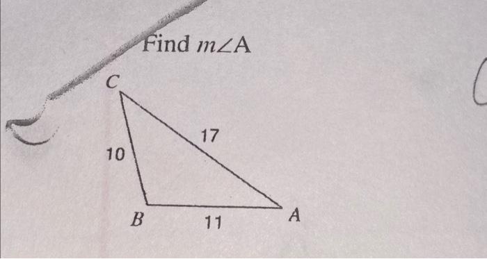 Solved 13)Find m∠A15)17) | Chegg.com