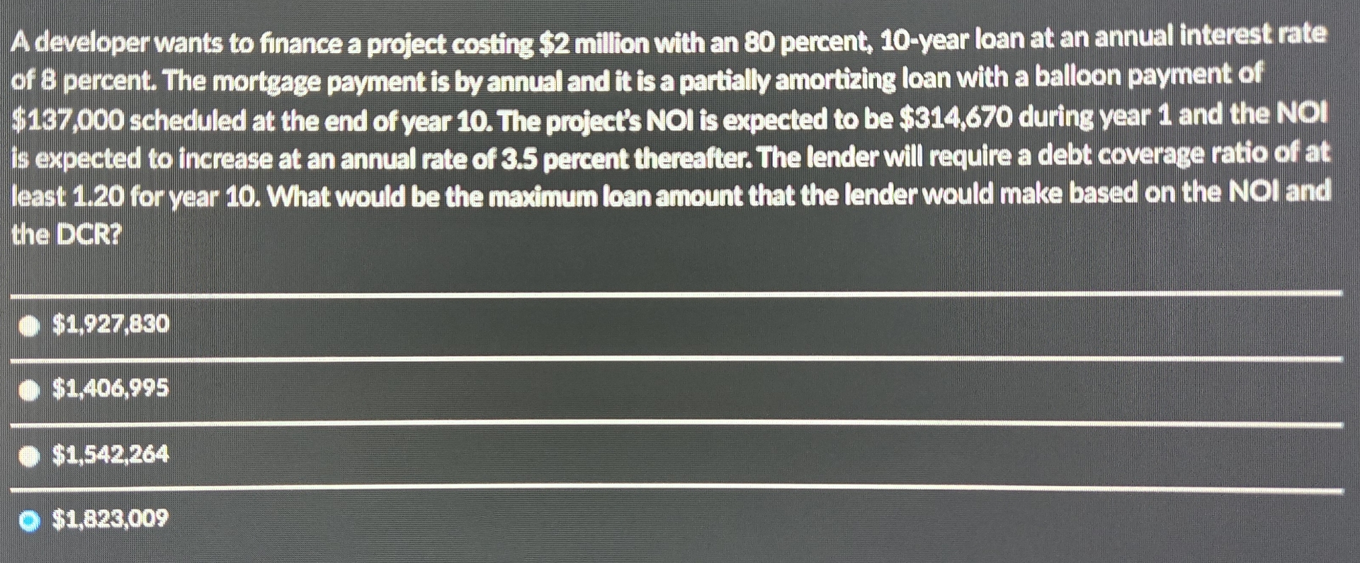 Solved A developer wants to finance a project costing $2 | Chegg.com
