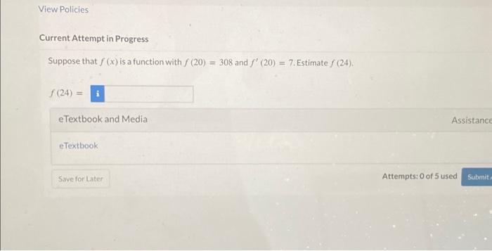 Solved View Policies Current Attempt in Progress Suppose | Chegg.com