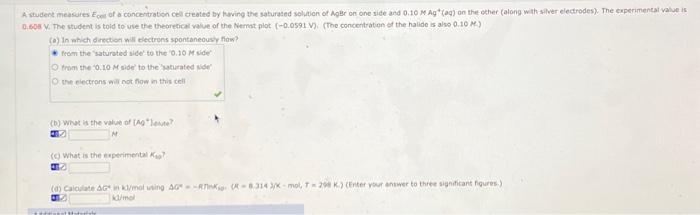 Solved (a) In etich drection will electrons spontaneoush | Chegg.com