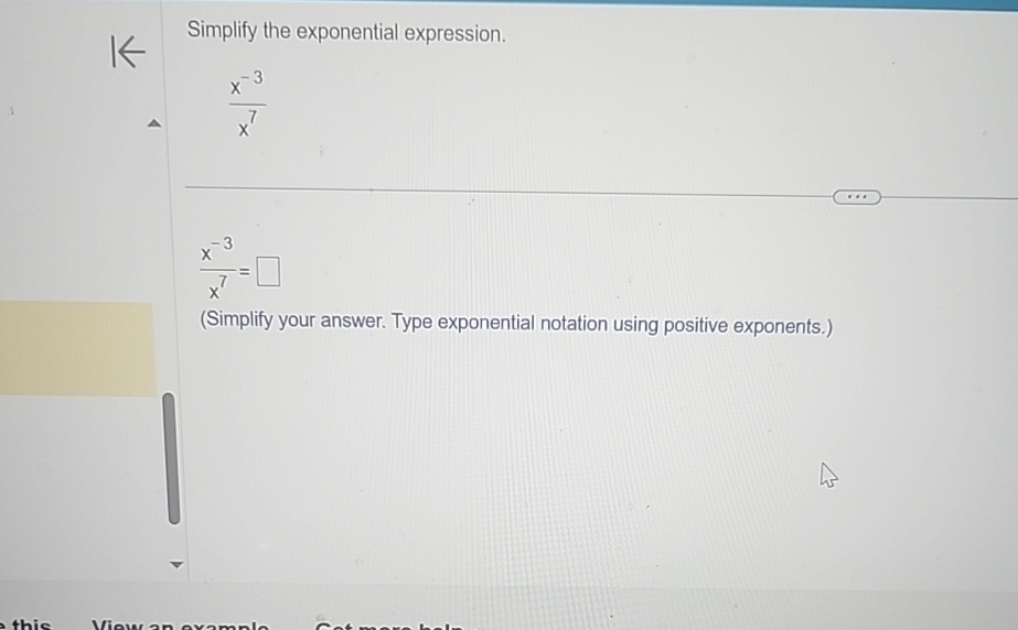 Solved Simplify the exponential | Chegg.com