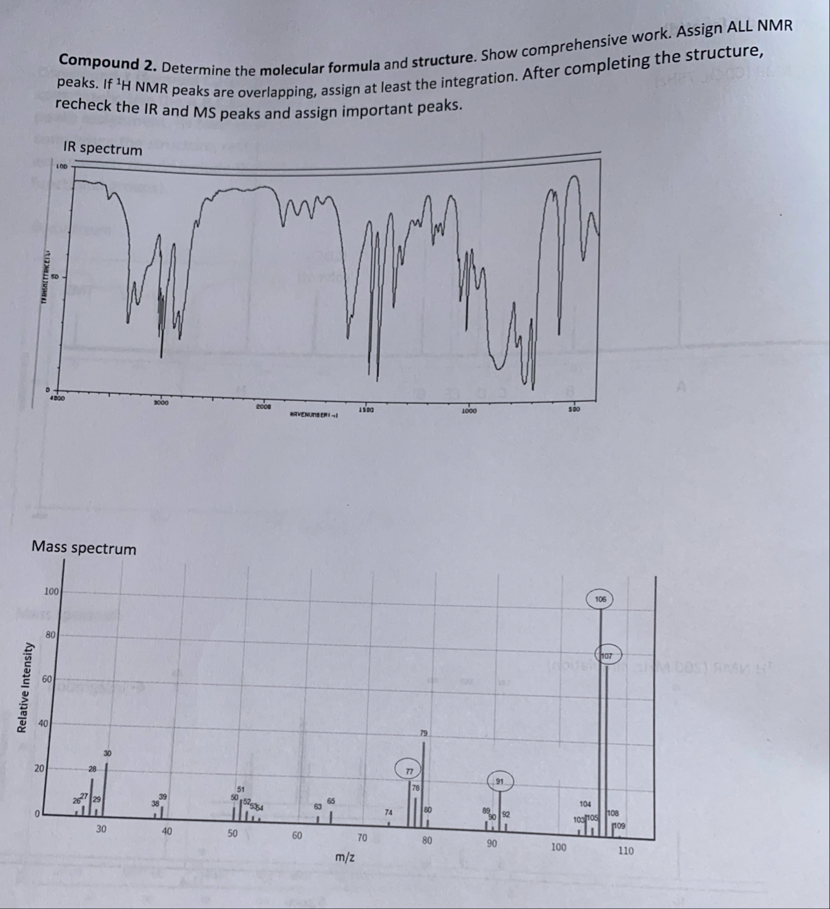 Compound 2. ﻿Determine the molecular formula and | Chegg.com