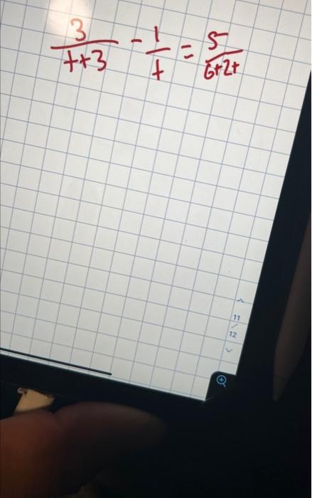 Solved t+33−t1=6+2t5 | Chegg.com