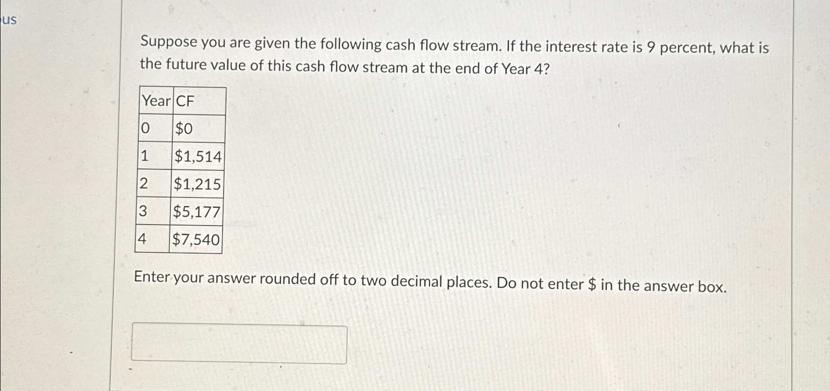Solved Suppose you are given the following cash flow stream. | Chegg.com