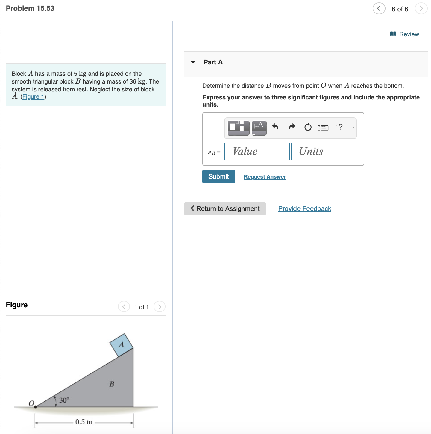 Solved Block A has a mass of 5kg ﻿and is placed on thesmooth | Chegg.com