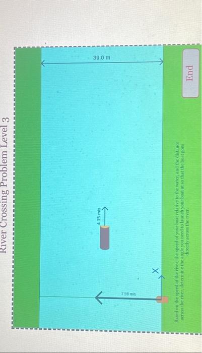 7.59 m/s X River Crossing Problem Level 3 4.15 m/s | Chegg.com