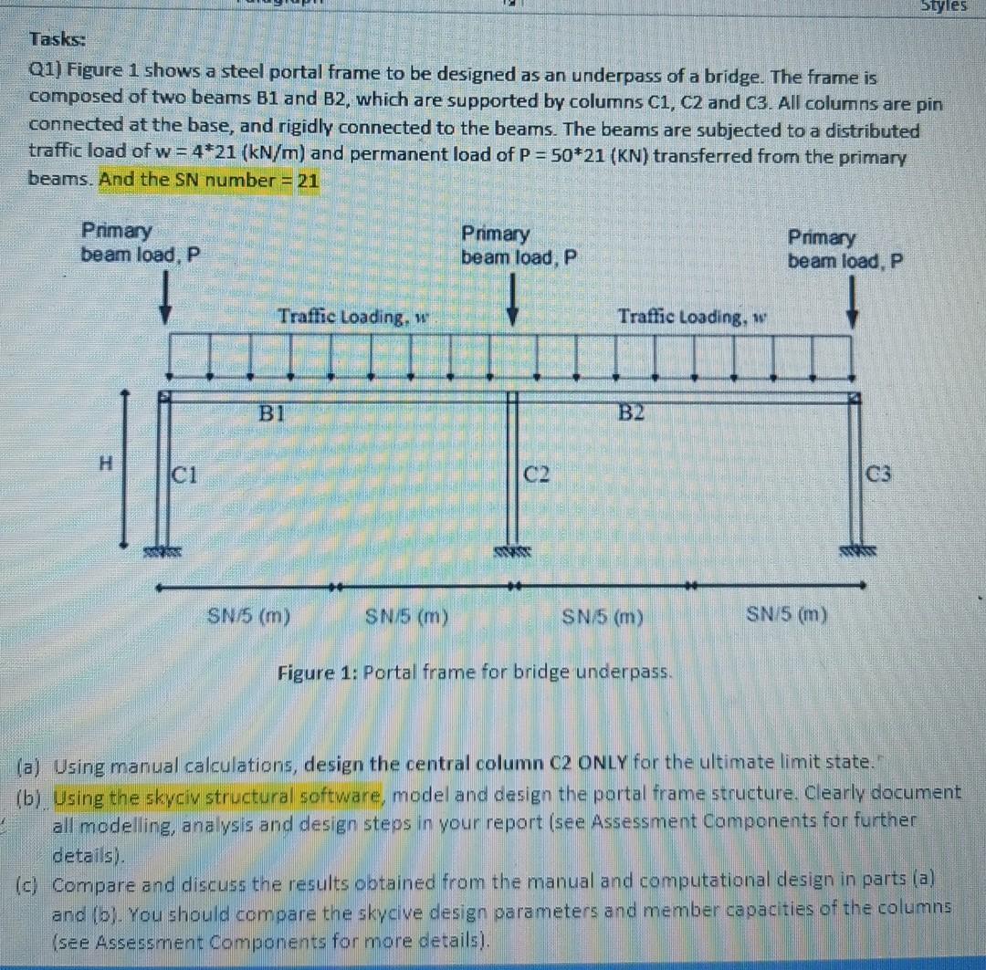 skyciv softwer and manual calculation ,as shown | Chegg.com