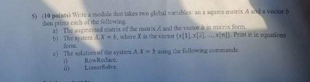 Solved (10 ﻿points) ﻿Write a module that takes two global | Chegg.com
