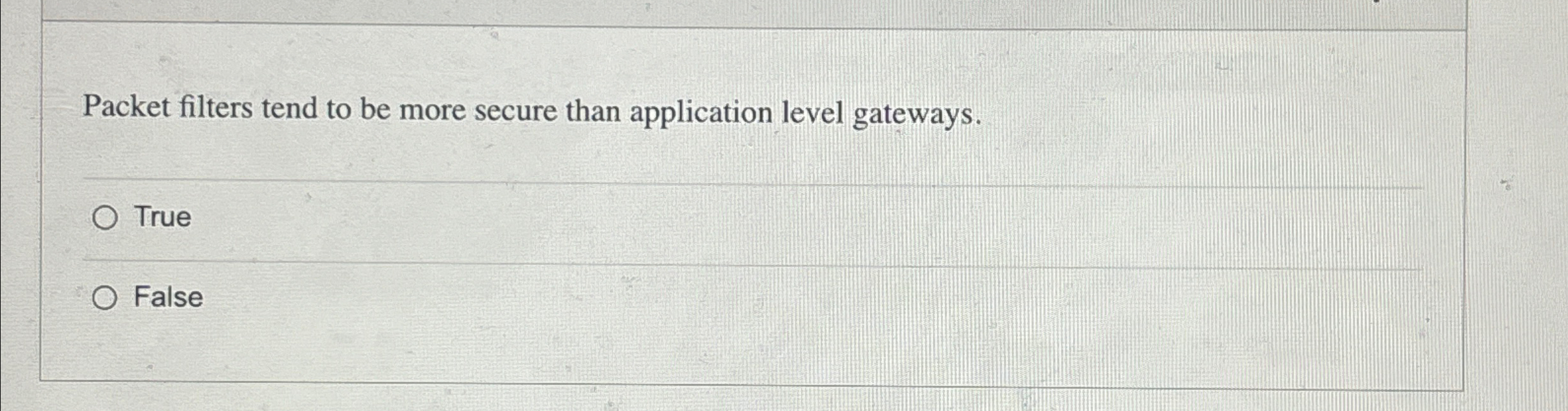 Solved Packet filters tend to be more secure than | Chegg.com