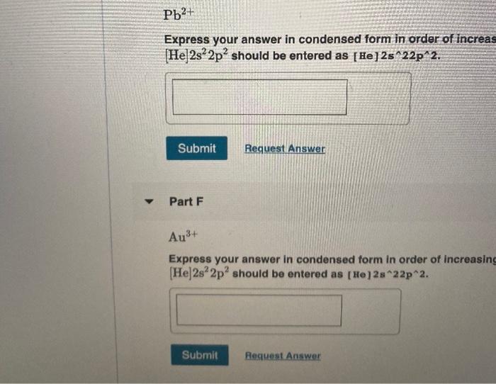 Solved Part C For the following set of atoms and ions, | Chegg.com