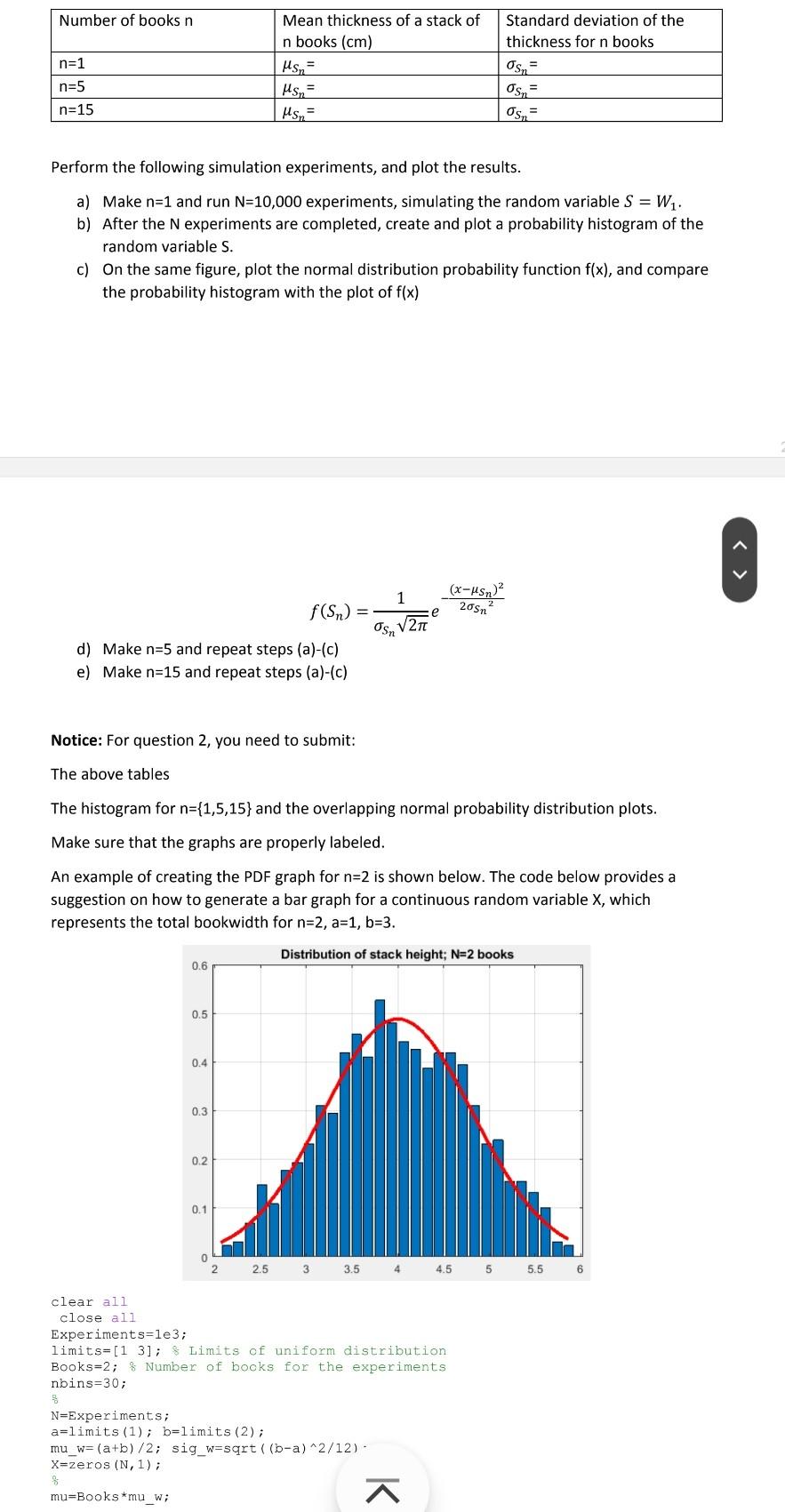 Solved Question 2) Central Limit Theorem Assuming X1,X2,…,Xn | Chegg.com