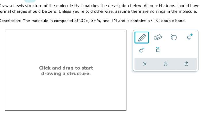Solved Iraw a Lewis structure of the molecule that matches | Chegg.com