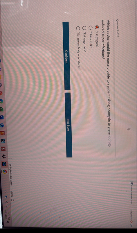 Solved Report content errorStudy modeONQuestion 2 ﻿of | Chegg.com