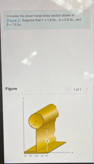 Solved Consider the sheet metal cross section shown in | Chegg.com