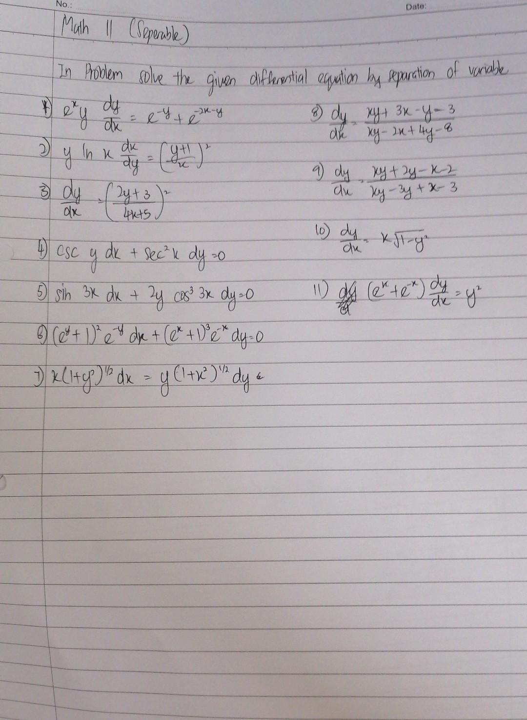 Solved In Problem solve the given differential equation by | Chegg.com