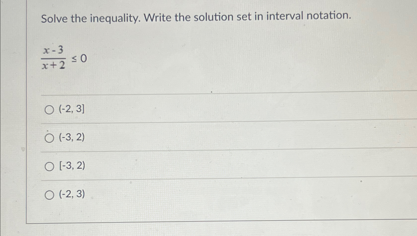 Solve the inequality. Write the solution set in | Chegg.com