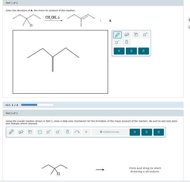 Solved Using the overall reaction shown in Part 1, ﻿draw a | Chegg.com