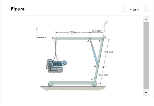 Solved The engine hoist is used to support the 220 ﻿kg | Chegg.com