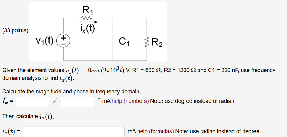 (33 ﻿points'Given the element values | Chegg.com