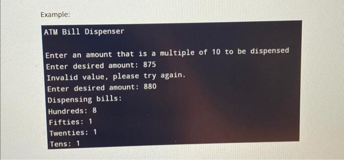 Solved 1. Develop a program for an automatic teller machine | Chegg.com